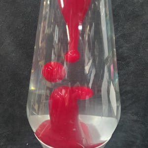 Custom Made 27" Grande Lava Lamp: True Red Lava, Silver Base, Dimmer - Etsy