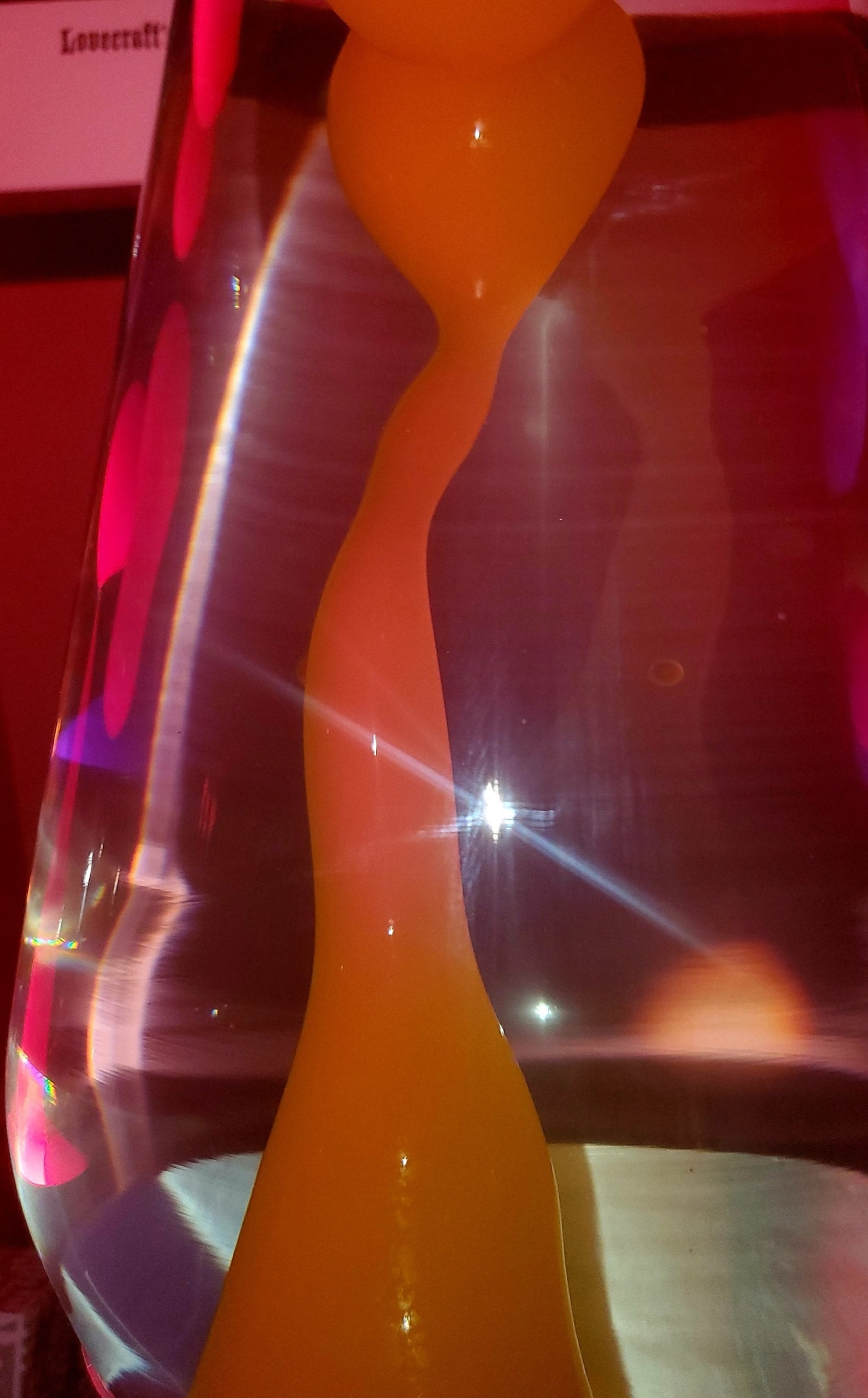 Super Rare Custom Made 27” Grande Lava Lamp - Orange Lava With Crystal ...