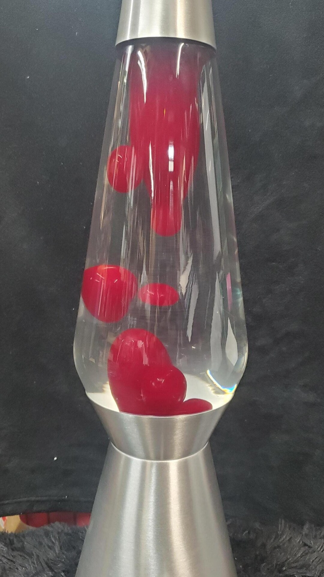 Custom Made 27" Grande Lava Lamp: True Red Lava, Silver Base, Dimmer - Etsy