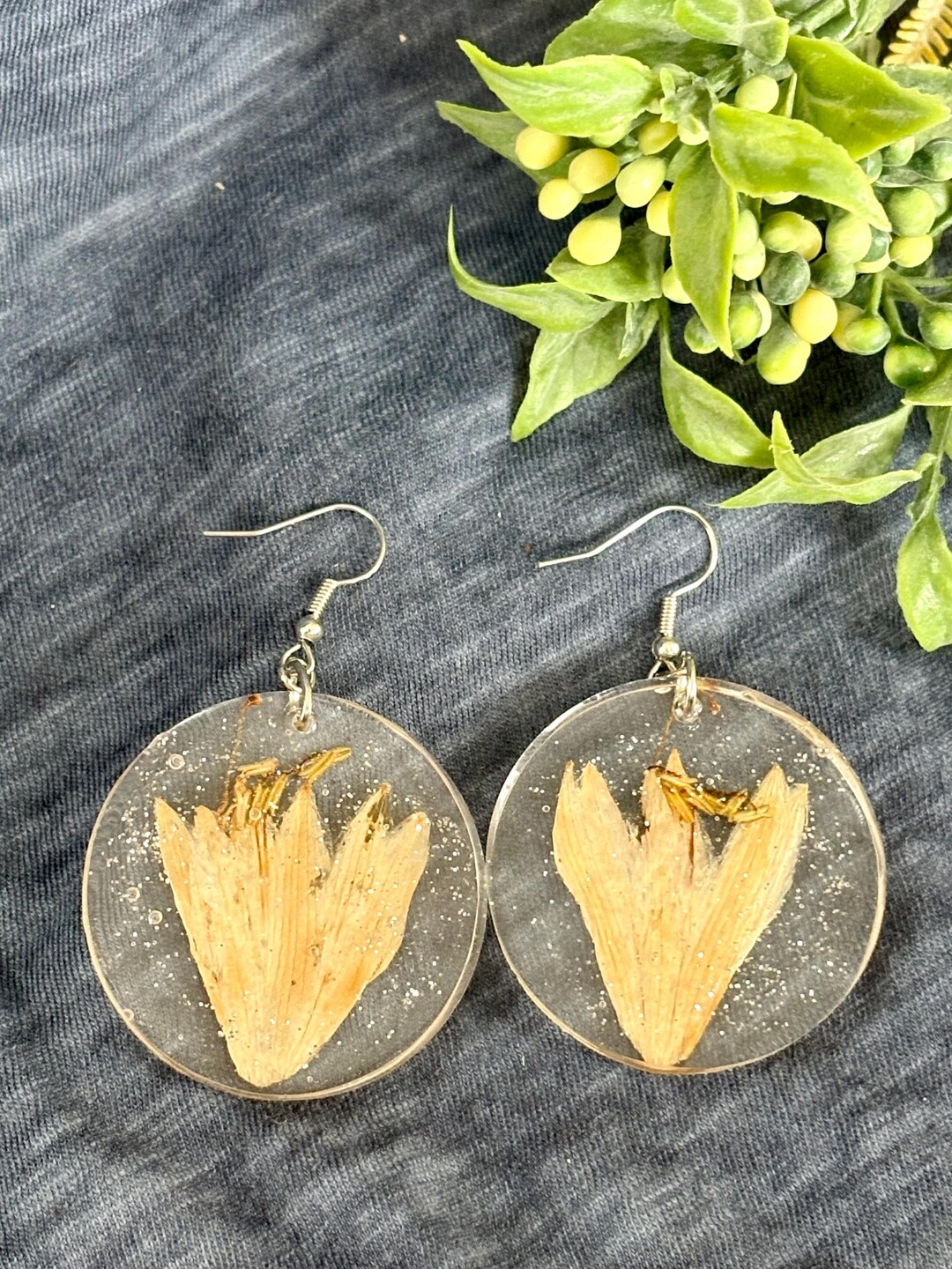 Hosta Flower Resin Earrings - Etsy