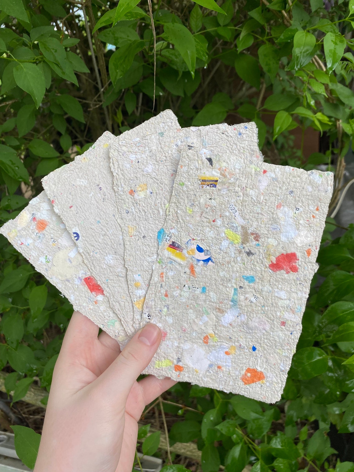 Confetti Homemade Paper (set of 4) - Etsy
