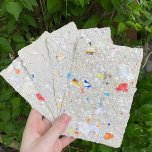 Confetti Homemade Paper (set of 4) - Etsy