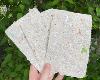 Confetti Homemade Paper set of 4 - Etsy