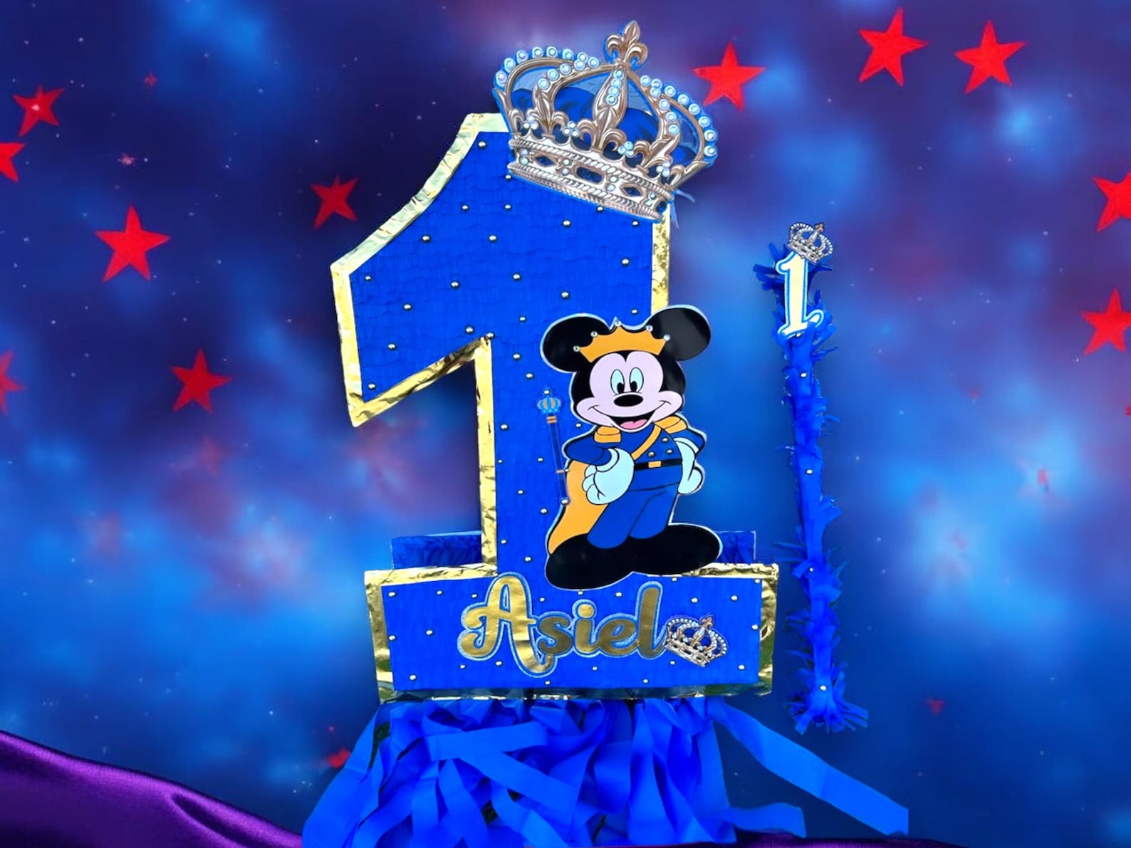 Piñata of Numbers From 1 to 9 of Mickey Royal Blue Piñata of King or ...