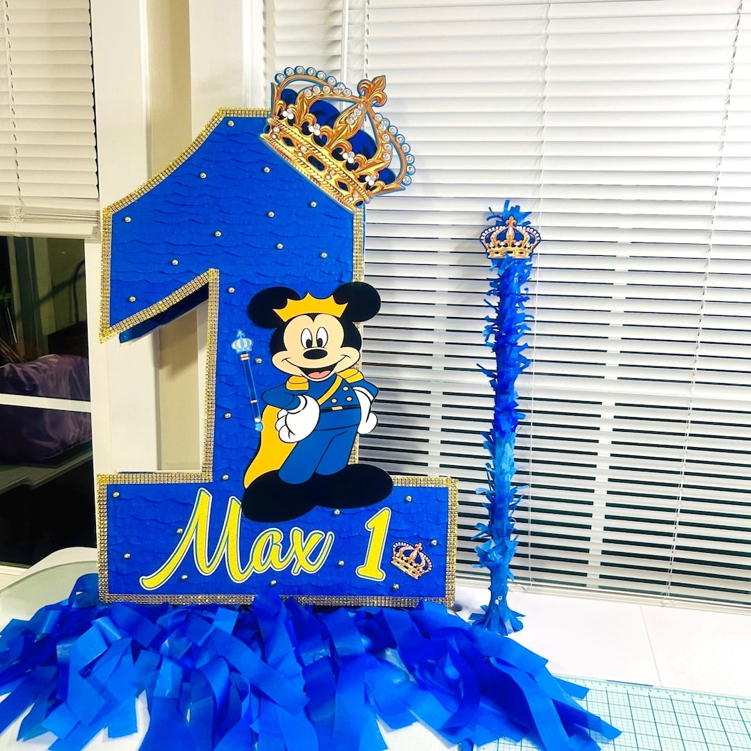 Piñata of Numbers From 1 to 9 of Mickey Royal Blue Piñata of King or ...