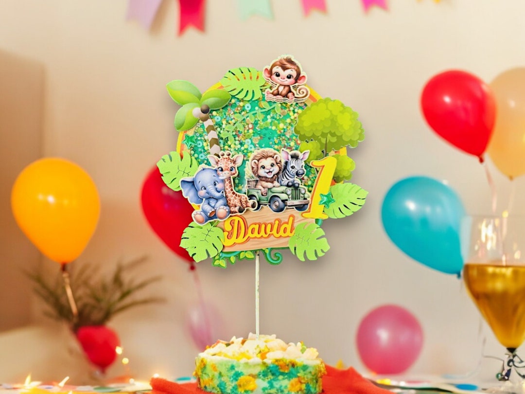 Safari Cake Topper Safari Birthday Theme Cake Topper Safari Expedition ...