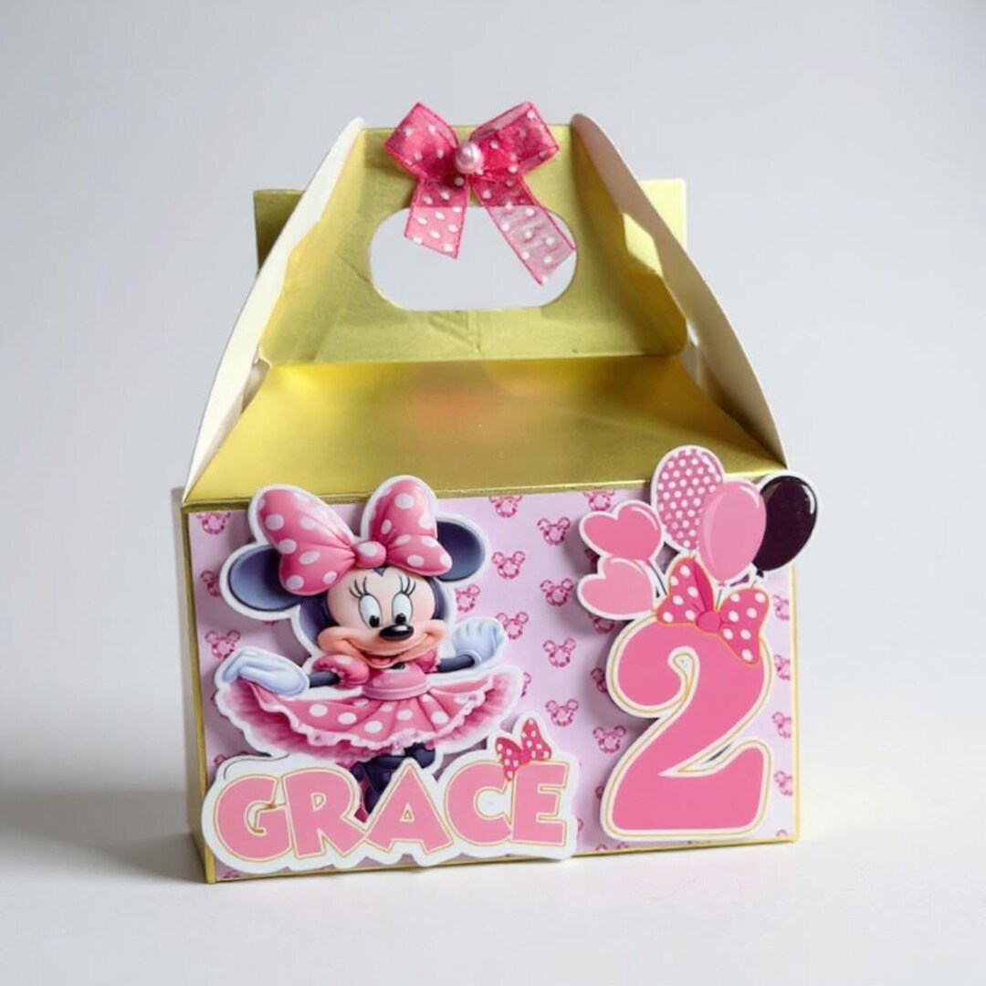 3D Minnie Mouse Favor Box: Custom Party Decoration - Etsy