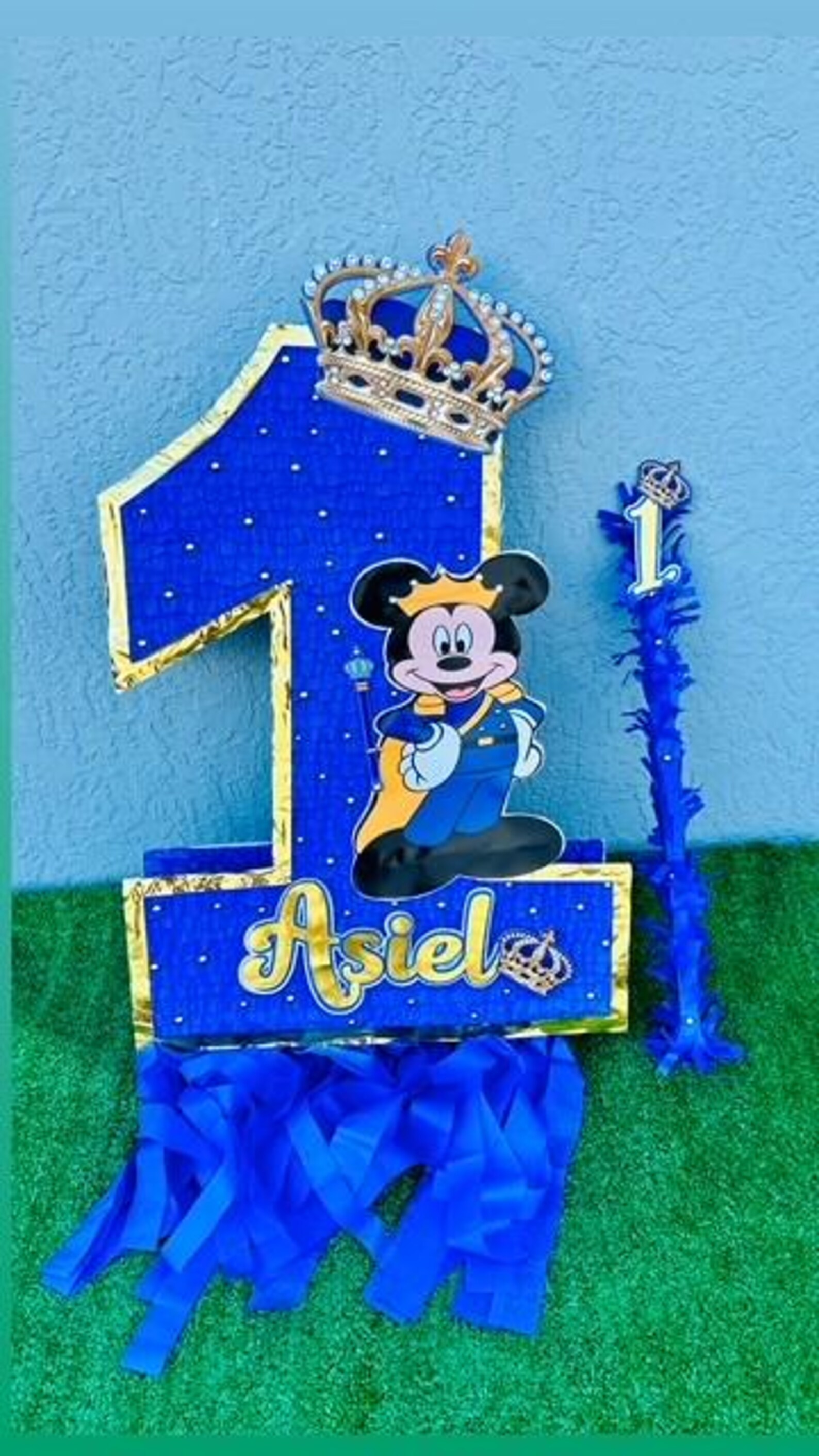 Piñata of Numbers From 1 to 9 of Mickey Royal Blue Piñata of King or ...