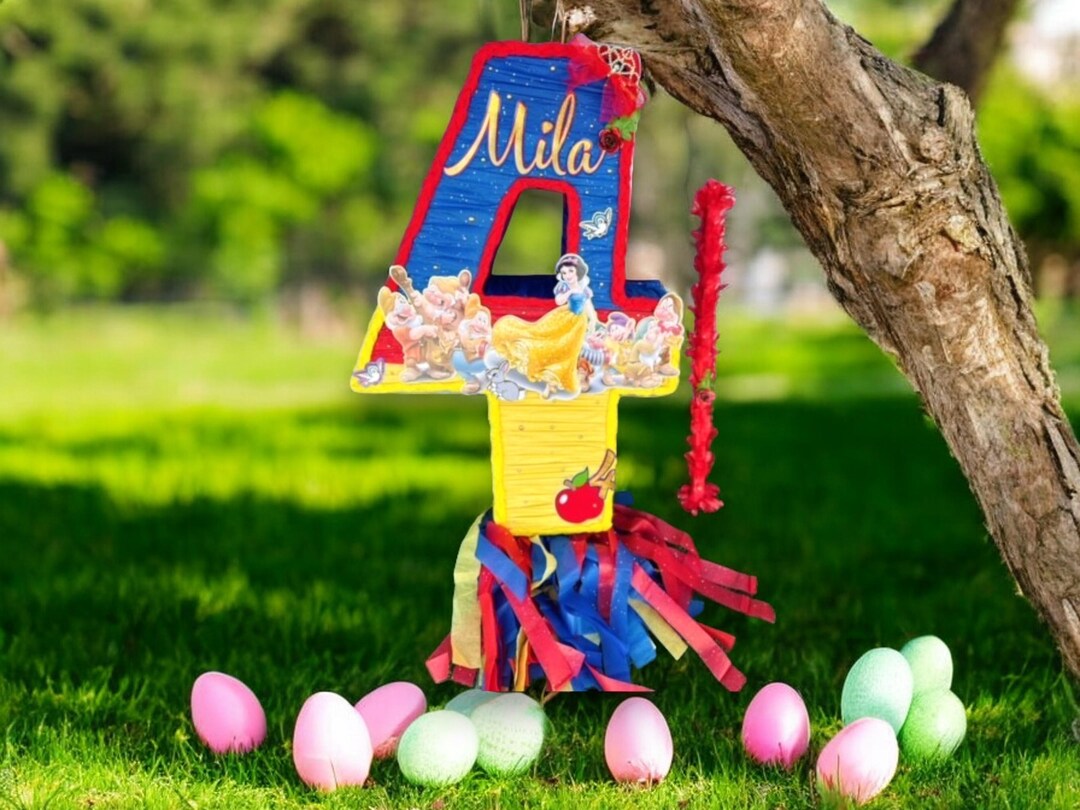 Snow White and the Dwarfs Pinata Number Pinatas From 1 to 9 Princess ...