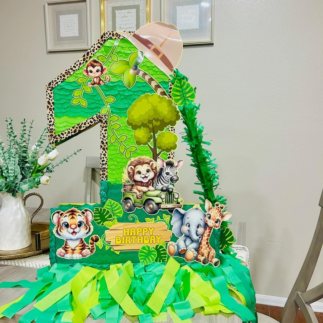 Safari Pinata Jungle Theme Piñata De Safari Jungle Animals Piñata ...