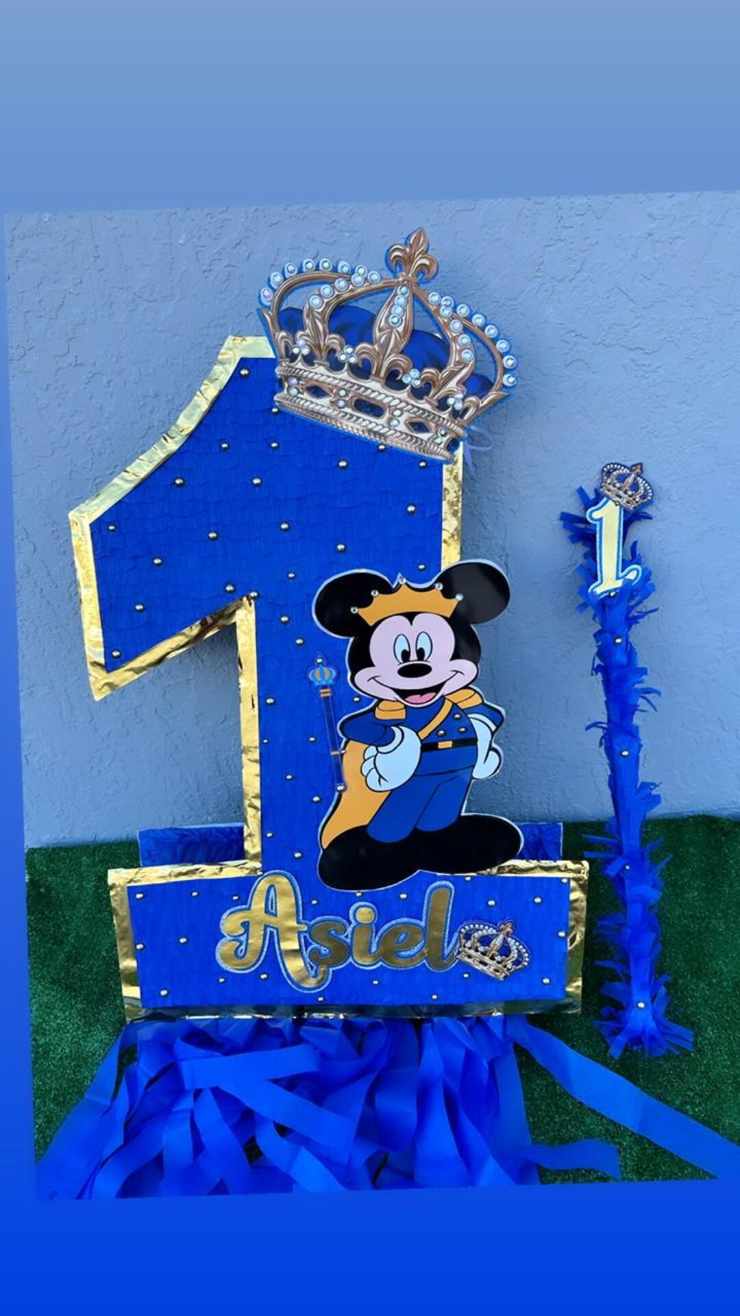 Piñata of Numbers From 1 to 9 of Mickey Royal Blue Piñata of King or ...