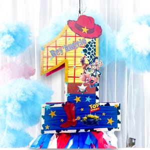Personalized Number Piñata: Toy Story Cowboy Theme, Handmade - Etsy