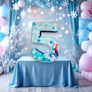 Frozen Pinata Thematic Number Pinata (available Numbers 1-9) Pinata of ...