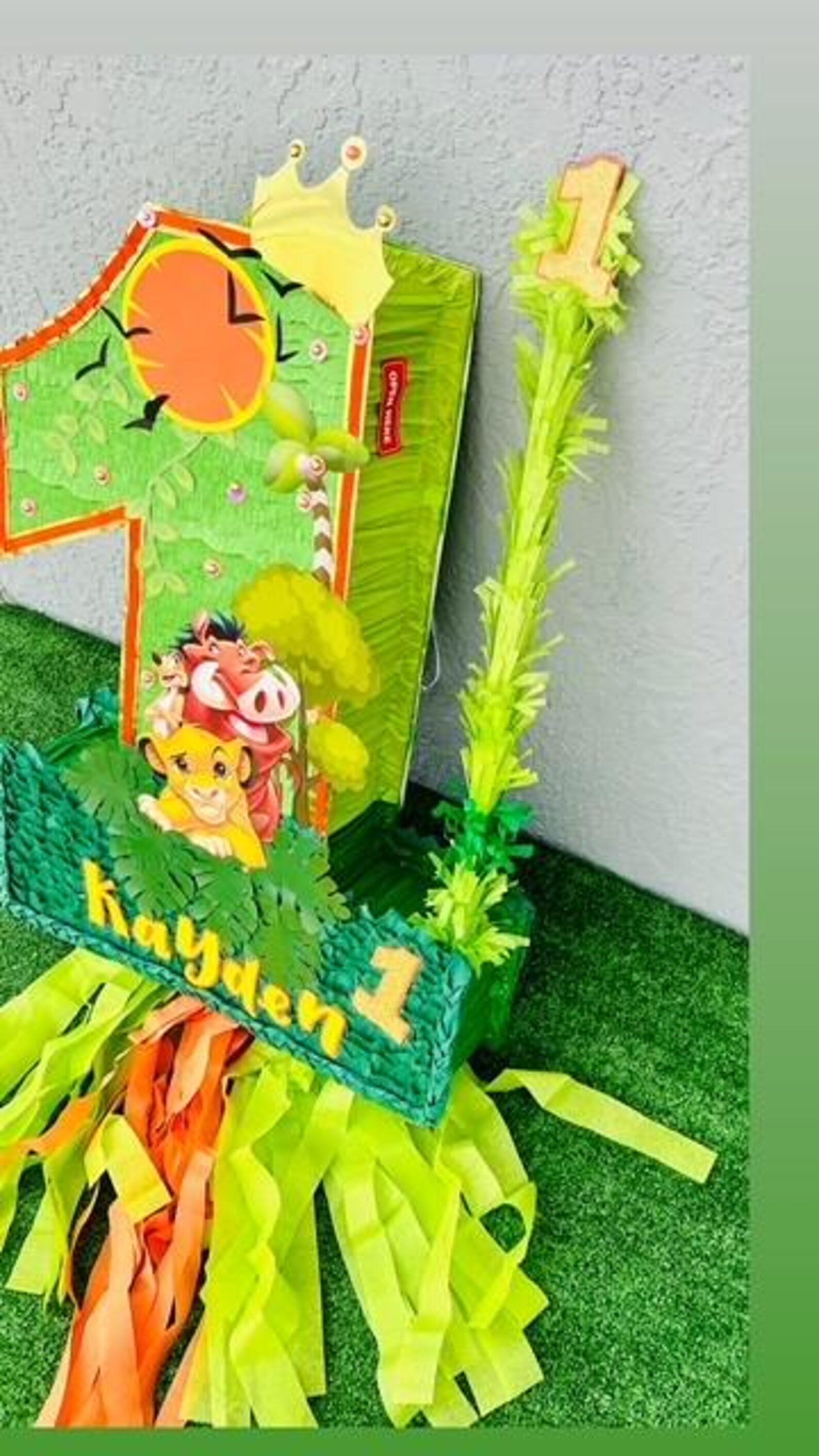 Pinatas With Numbers From 1 to 9 of the Lion King Jungle Animals ...