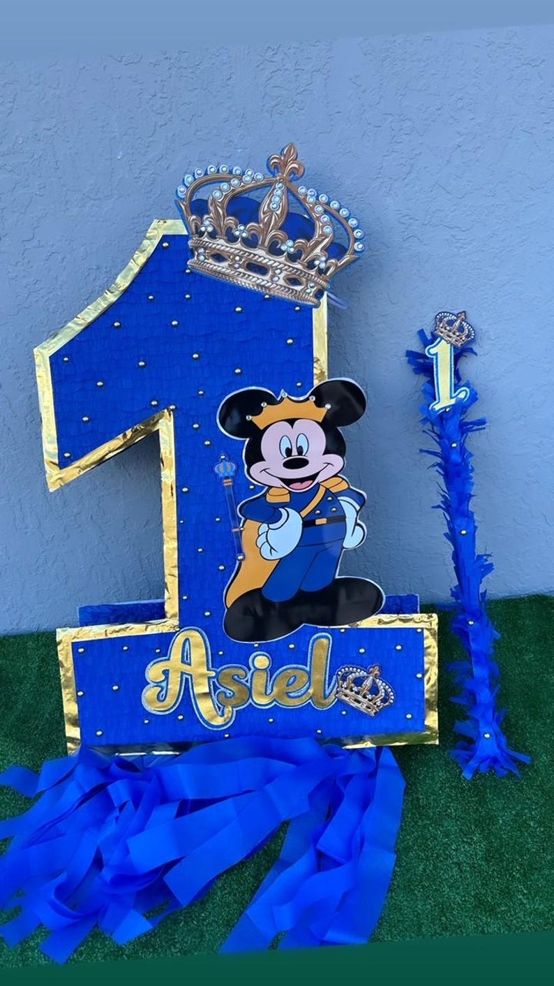 Piñata of Numbers From 1 to 9 of Mickey Royal Blue Piñata of King or ...