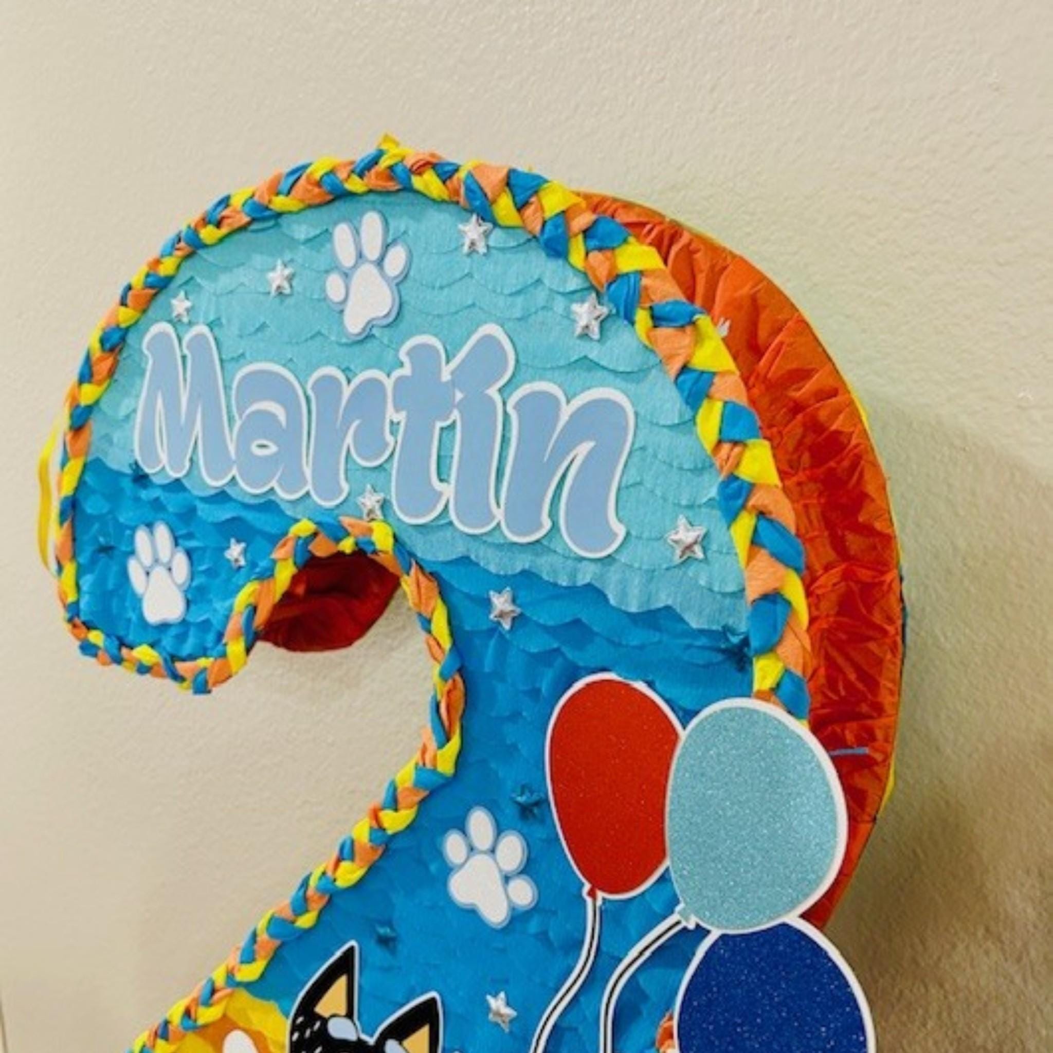 Bluey Pinata Personalized Dog Family Pinata Number Pinata From 1 to 9 ...