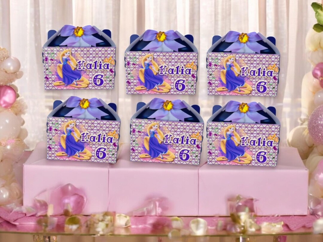 Rapunzel Party Favor Box Rapunzel Birthday Decorations Rapunzel Party ...