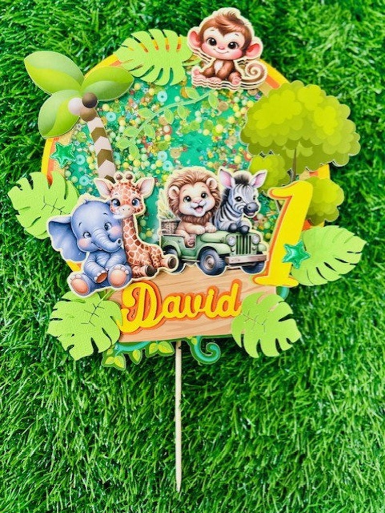 Safari Cake Topper Safari Birthday Theme Cake Topper Safari Expedition ...