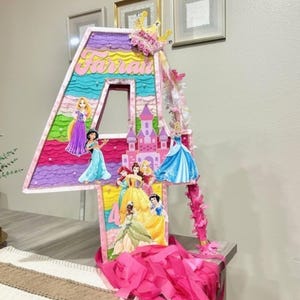 Personalized Princess Number Pinata: Spring Colors, Handmade Party ...