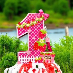 Strawberry 1st Birthday Piñata: Berry Sweet Party Decor - Etsy