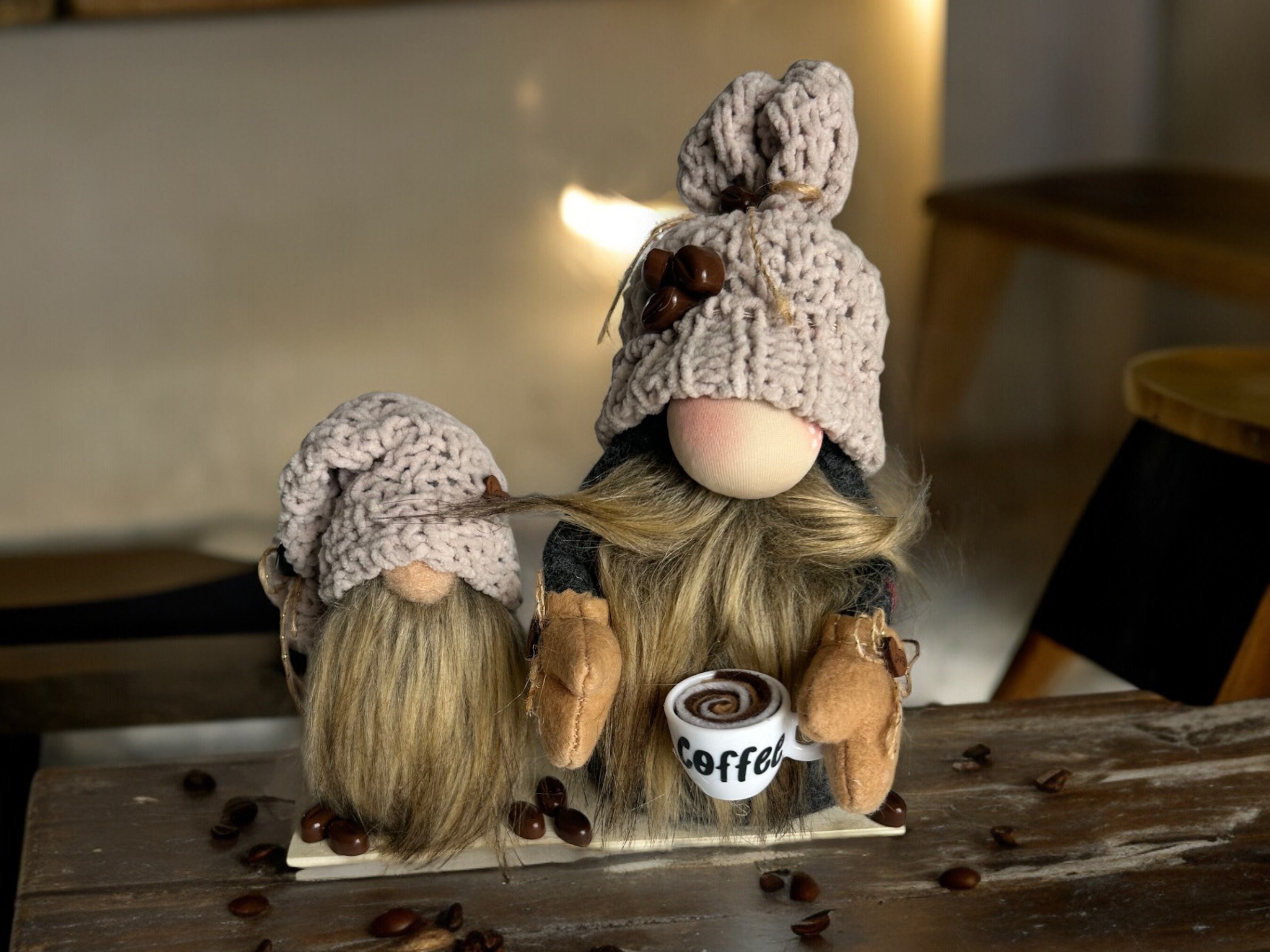 Coffee Gnomes Tiered Tray Decor Coffee Bar Decor Gnome Coffee Lover ...