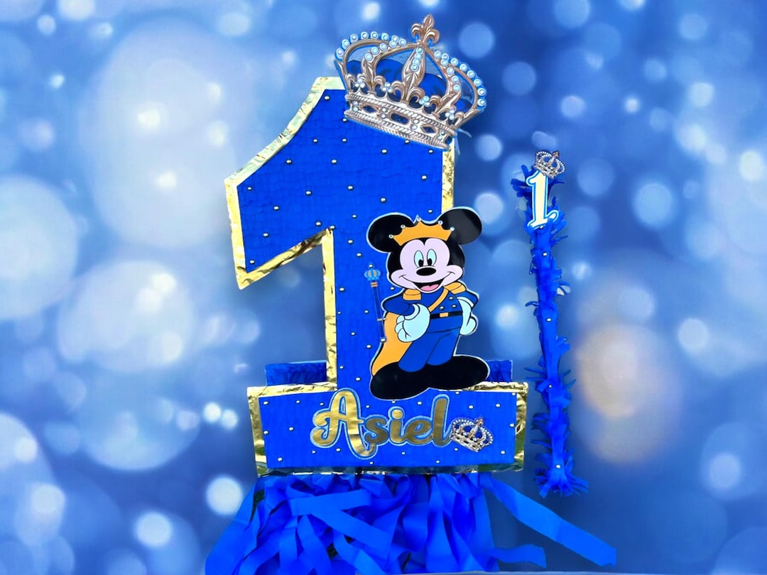 Piñata of Numbers From 1 to 9 of Mickey Royal Blue Piñata of King or ...