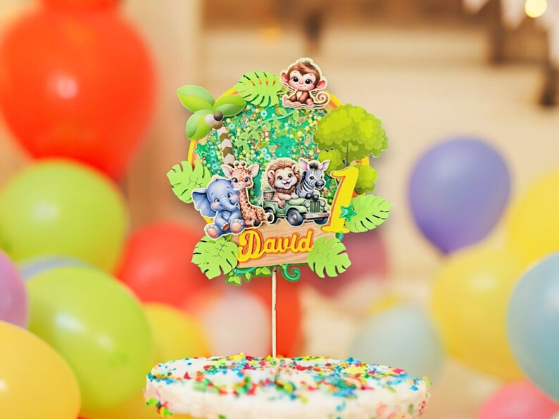 Safari Cake Topper Safari Birthday Theme Cake Topper Safari Expedition ...