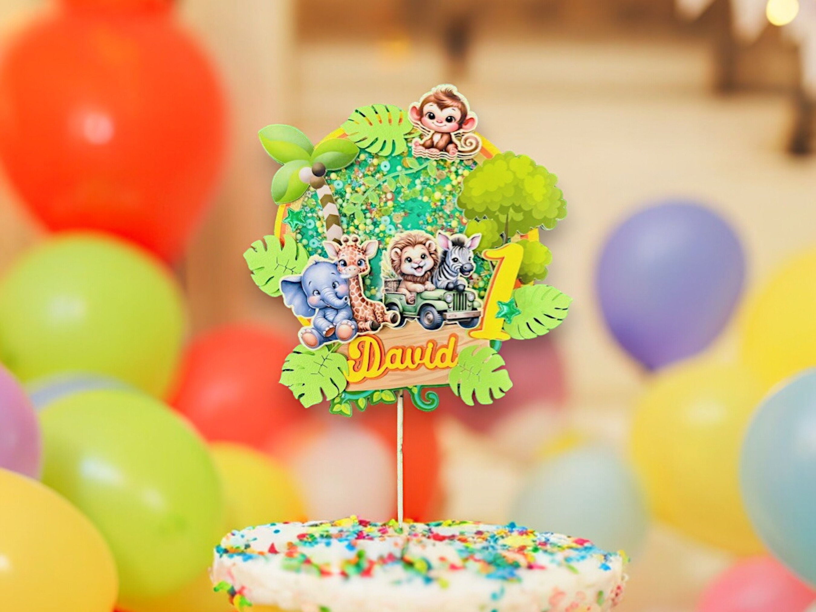Safari Cake Topper Safari Birthday Theme Cake Topper Safari Expedition ...