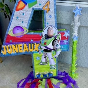 Buzz Lightyear Pinata of Numbers From 1 to 9 Space Pinatas Comets Stars ...