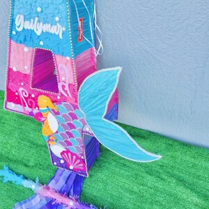 Mermaid Number Four Piñata Under the Sea Party Mermaid Birthday ...