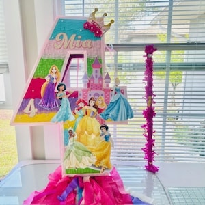 Personalized Princess Number Pinata: Spring Colors, Handmade Party ...