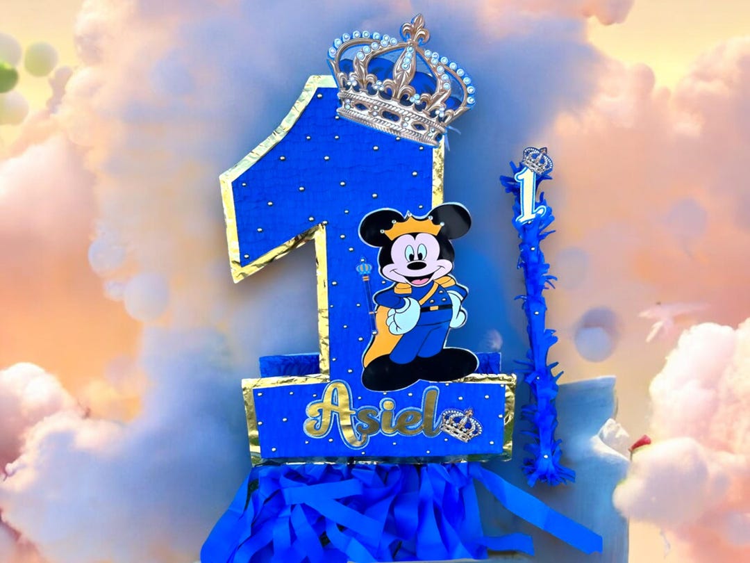 Piñata of Numbers From 1 to 9 of Mickey Royal Blue Piñata of King or ...