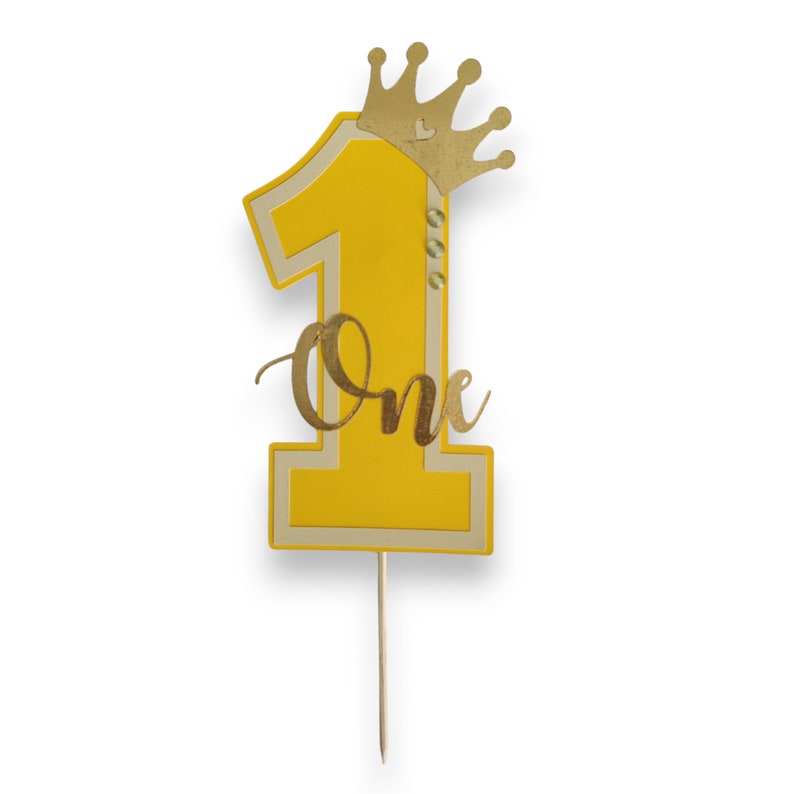 Crown One Cake Topper First Birthday Cake Topper One Smash Cake