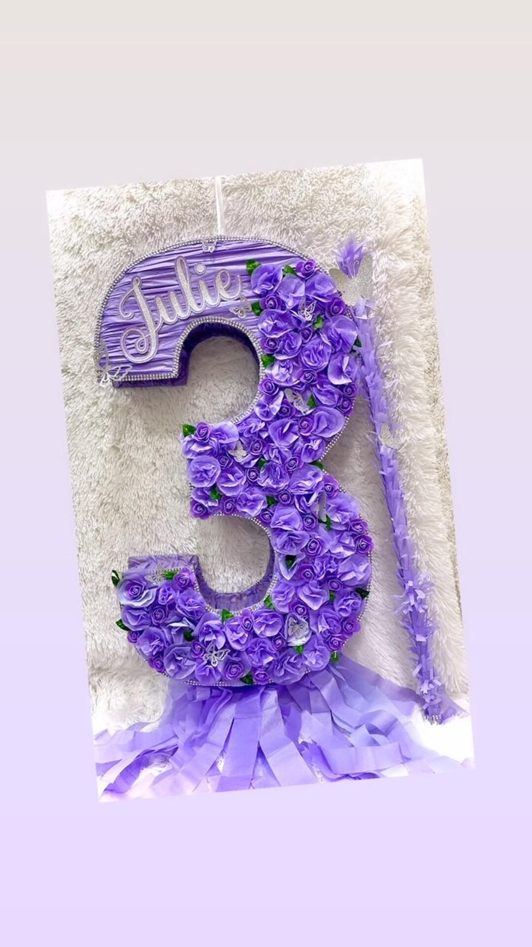 Flower and Butterfly Piñata Number Pinata From 1 to 9 Personalized ...