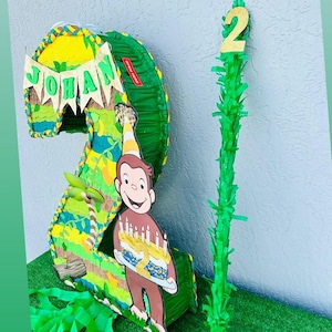 Monkey Pinata Safari and Jungle Animal Pinata From 1 to 9 Monkey Party Curious George Pinata - Etsy
