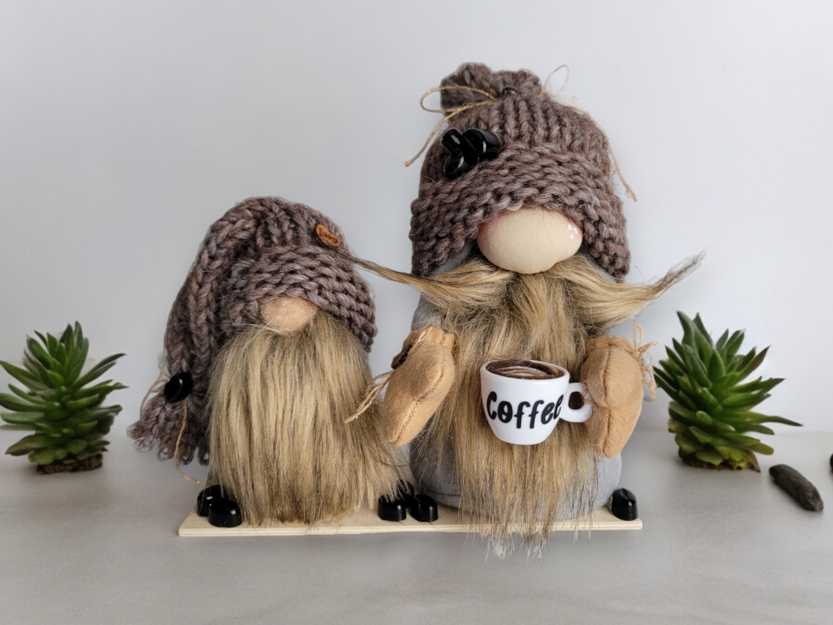 Coffee Gnomes Tiered Tray Decor Coffee Bar Decor Gnome Coffee Lover ...