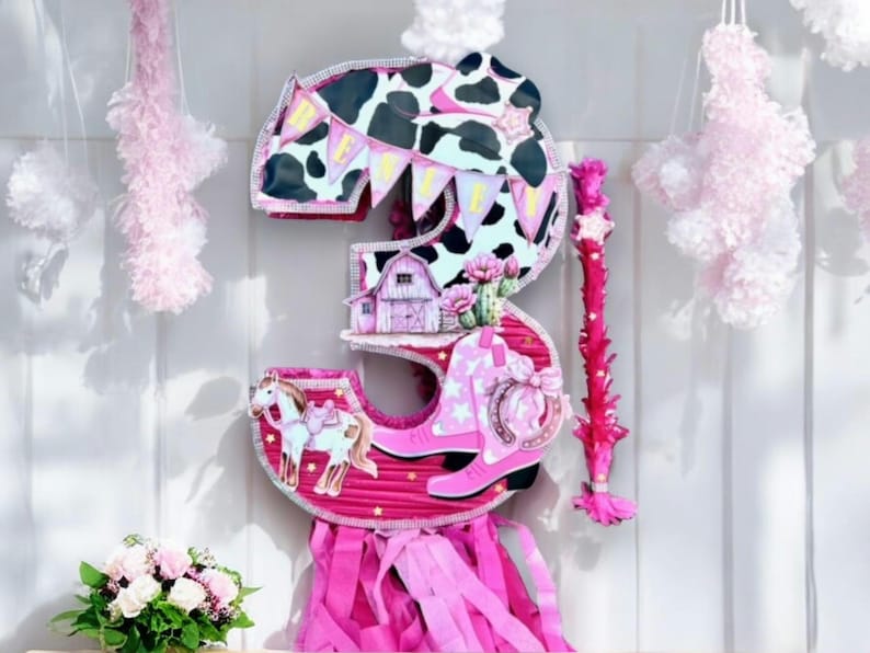 Cowgirl Pinata Piñata Numbers From 1 to 9 Rodeo Pinata Horse Pinata ...