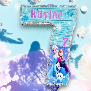 Frozen Pinata Thematic Number Pinata (available Numbers 1-9) Pinata of ...