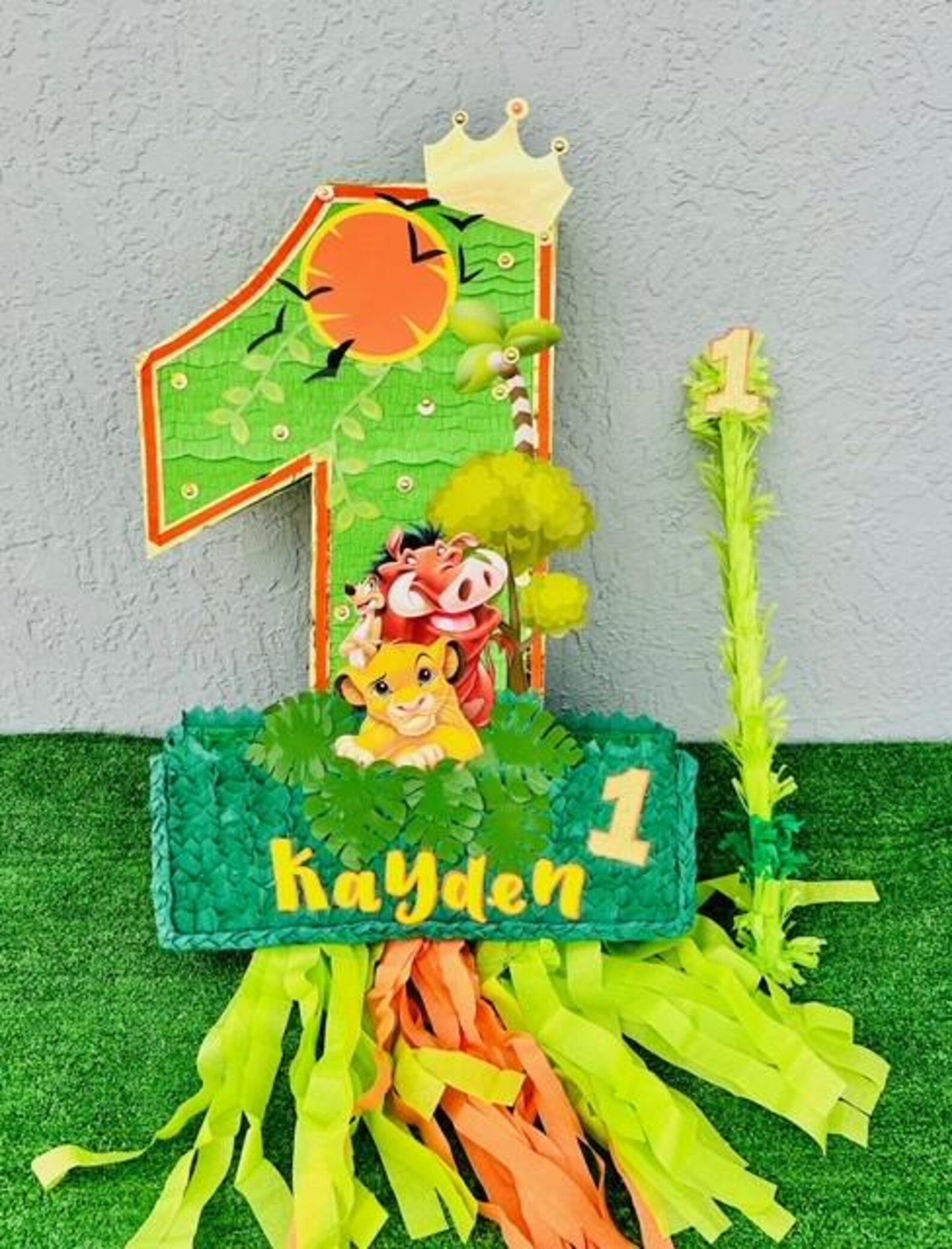 Lion King Number Pinata: Jungle Animals Party Decoration - Etsy
