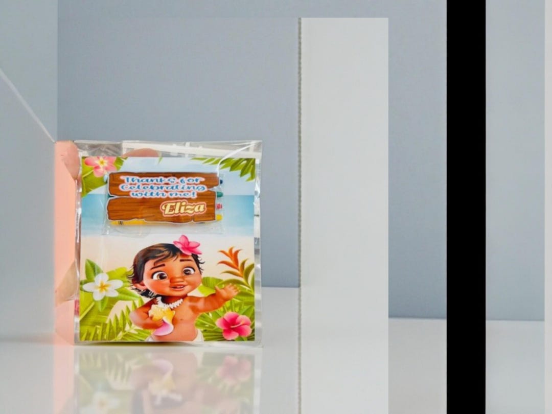 Moana Baby-themed Party Favors, Gift Card With Crayons and Coloring ...
