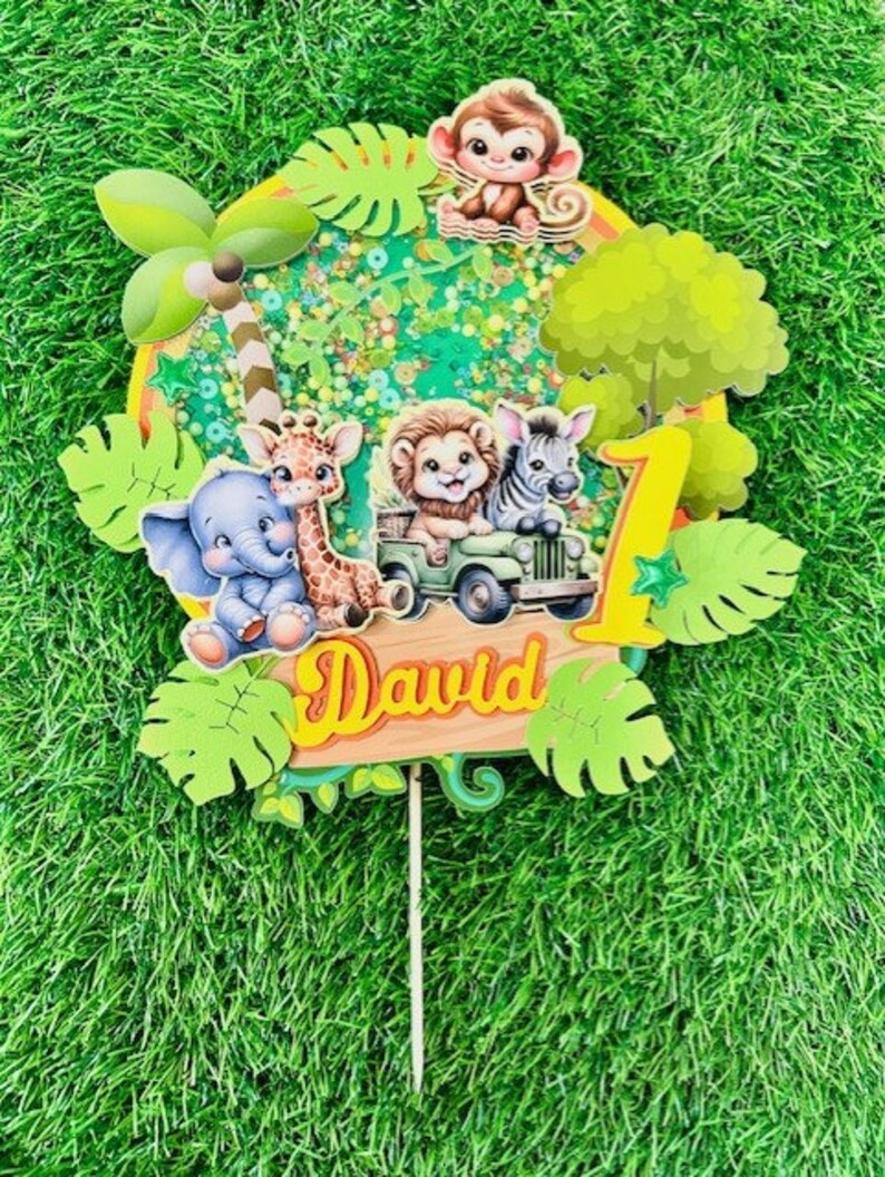 Safari Cake Topper Safari Birthday Theme Cake Topper Safari Expedition ...