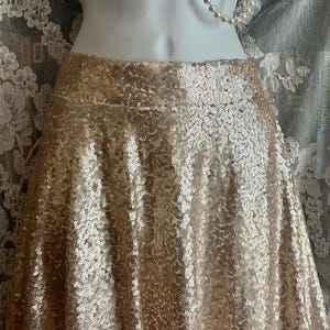 Gold Sequin Skirt, Maxi Skirt Metallic Sequin for Formal Party Skirt ...