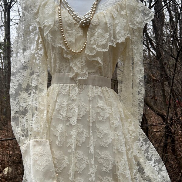Cream Lace Dress - Etsy