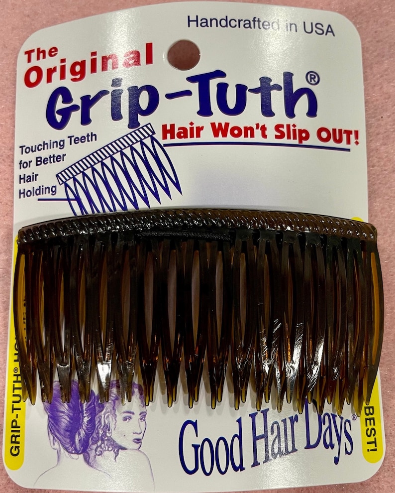 Grip-tuth 3 1/4" Side Comb Set of 2 Hair Combs Hair Accessories - Etsy