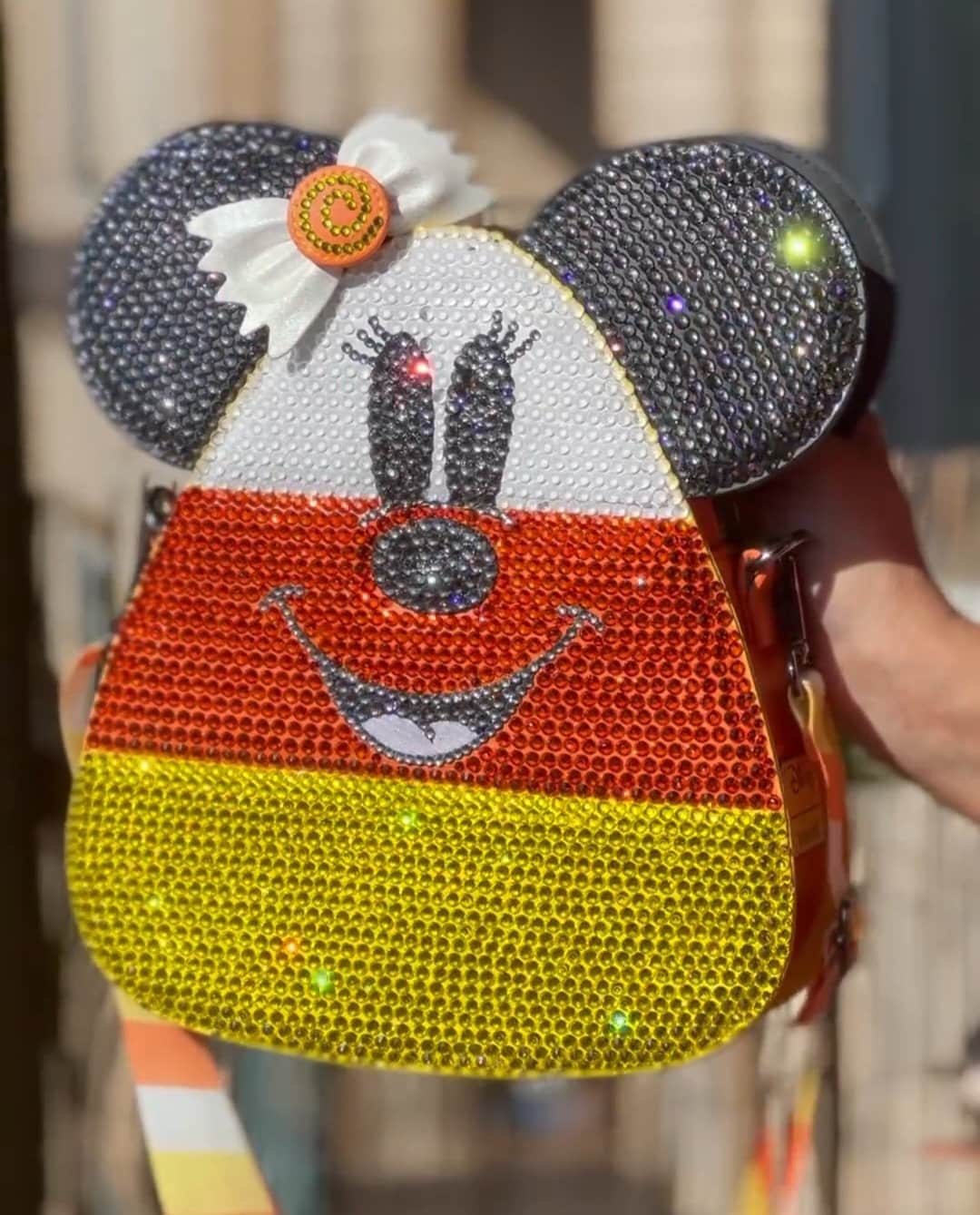 Custom Bling Minnie/mickey Mouse Candycorn Crossbody Disney Loungefly ...