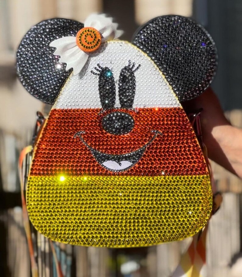 Custom Bling Minnie/mickey Mouse Candycorn Crossbody Disney Loungefly ...