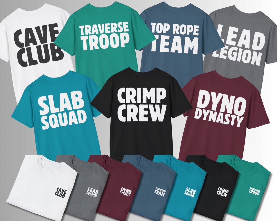 Rock Climber T-shirt for Boulderer, Typography Climbing Tshirt, Choose ...