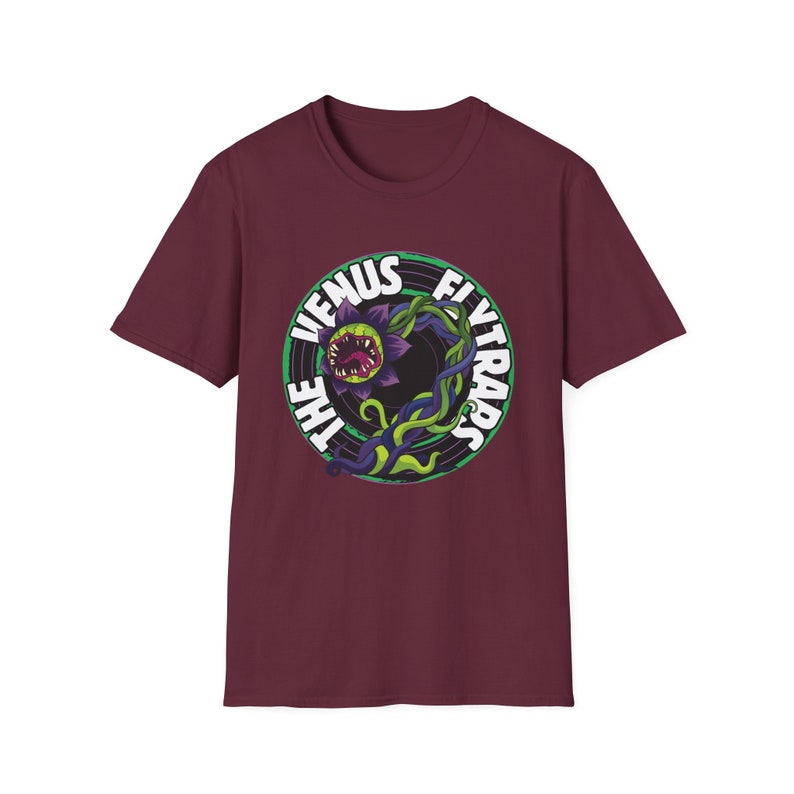 Venus Flytrap T-shirt for Venus Fly Trap Lover Grungy Fake Band Shirt for Vinyl Record ...