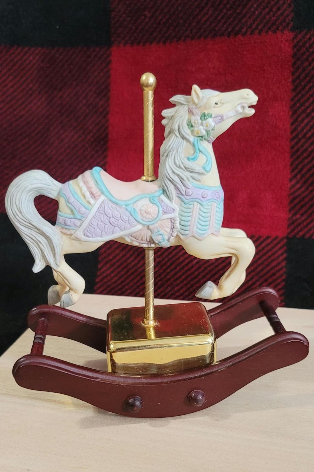 Vintage Musical Rocking Carousel Horse by Westland Designs/giftec - Etsy