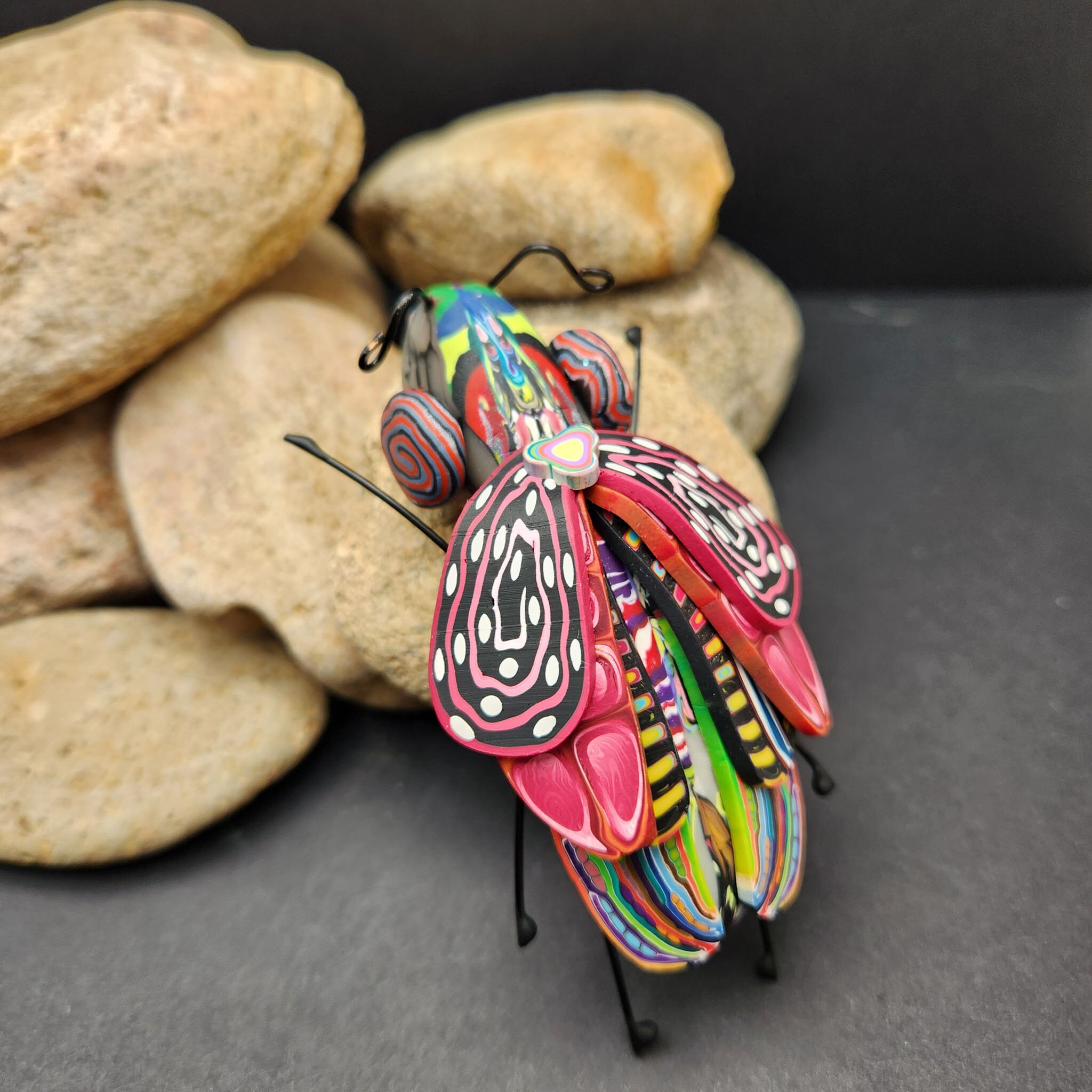 Bug Figurine in Polymer Clay,insect Sculpture,handmade Polymer Clay Bug ...